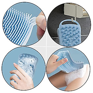 FRCOLOR 12 pcs Exfoliator Wet Shower for Tools Use Home Dry Brush Reliable Washin Exfoliating Scrubbers Body Household Brushes Cleaning Bathing Square Massager Silicone Hair Cleaners