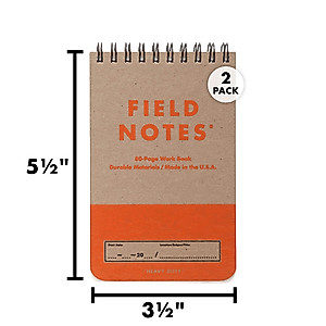Field Notes: Heavy Duty Edition 2 Pack - Top Spiral Bound Memo Books - Ruled and Graph Paper - 3.5 x 5.5 Inch