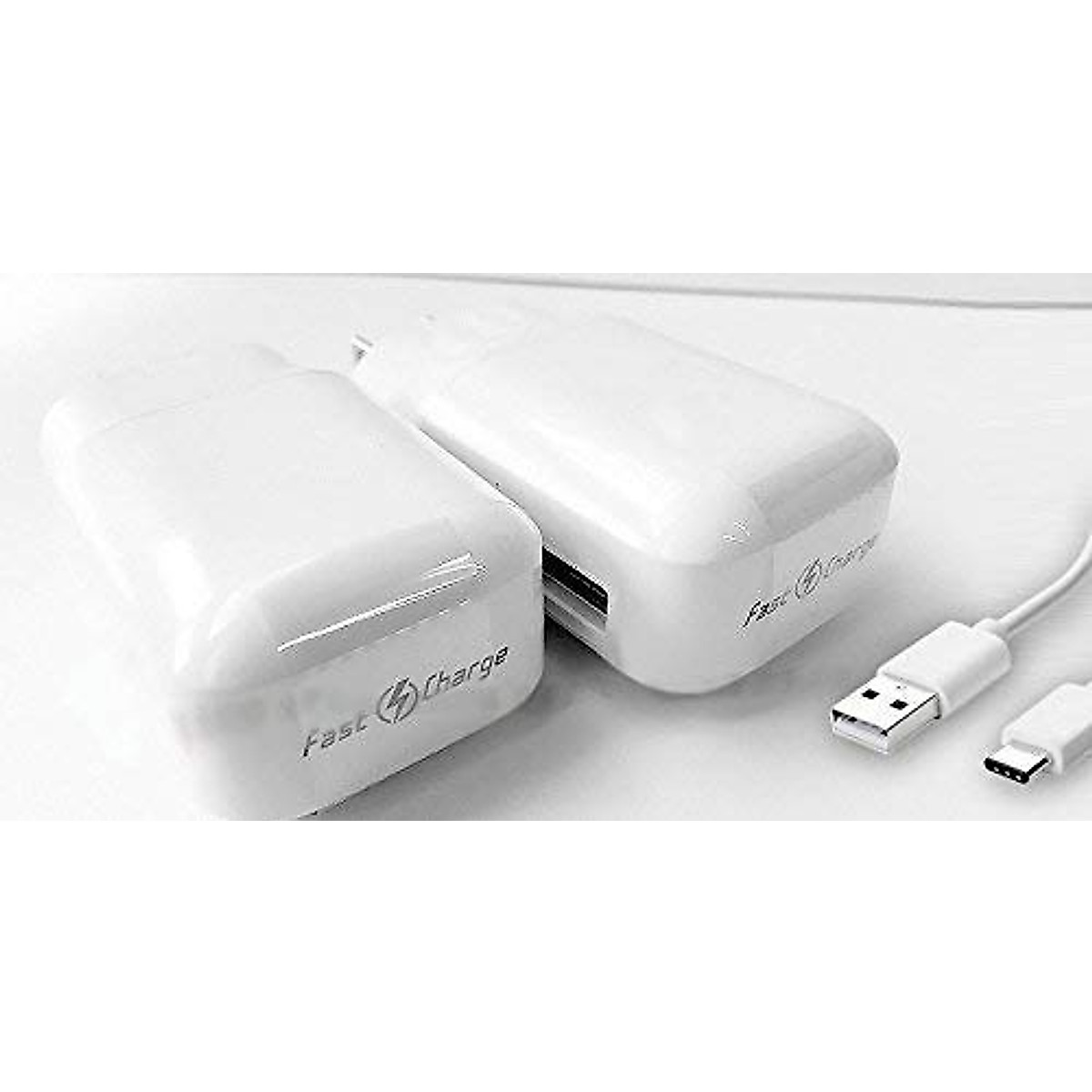 Fast Charger Compatible LG Stylo 4 G5 G6 G7 G8 V20 V30 V35 V30S V40, Samsung Galaxy S10 S10+ S8 Plus S9 S9+ S10 Active Note 8 Note 9,Moto Z Z2 Plus, USB Type C Cable with Charger Adapter [White]