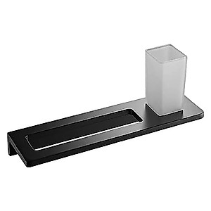 Towel BAR Rack Towel Rack Bathroom Bathroom Kitchen Towel Rack Space Aluminum Towel Bar Towel Rail Towel Rod Cup Rack Wall-Mounted Durable Punching Installation Tower Hanger Bathroom Hardware