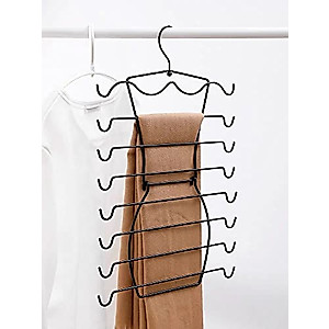 HAODOPSTY 8 Tier Tank Top Hanger, Metal Folding Bra Hanger for Closet (Matt Black, 1)