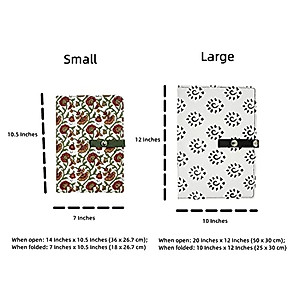 Yarn Ave Knitting Pattern Holder Fold-Up Style Knitting Chart Keeper Knitting Progress Keeper with 3 Small Magnets, 1 Large Magnet Strip and 1 Pen, Small Size - 7 x 10.5 Inches, Wine