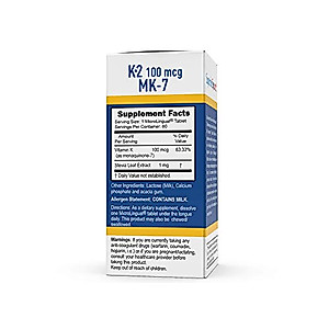 Superior Source Vitamin K2 MK-7 (Menaquinone-7), 100 mcg, Quick Dissolve Sublingual Tablets, 60 Count, Healthy Bones and Arteries, Immune & Cardiovascular Support, Assists Protein Synthesis, Non-GMO