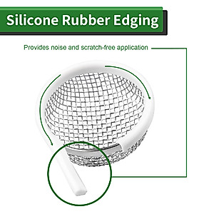 RVGUARD RV Flying Insect Screen, RV Furnace Vent Cover Bug Screen 2 Pack 2.8 x 1.3 Inch Stainless Steel Mesh with Installation Tool and Silicone Rubber