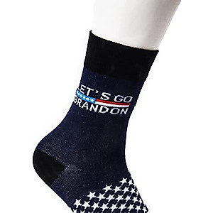 Funny Trump Socks Unisex Crew Make America Great Again Trump 2020 Socks for Men and Women (Let's Go Brandon-black)
