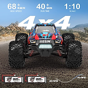 Hosim 1:10 68+ KMH Brushless RC Cars for Adults, High Speed Remote Control Car Boys, 4X4 All Terrains Waterproof Off Road Hobby Grade Large Fast Racing Buggy Toy Gift Monster Trucks