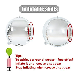 Chrome Gold Silver Balloon Garland Kit-Metallic Gold Silver Balloons and 4D Disco Silver Foil Mylar Balloons Arch for Birthday Baby Shower Graduation Bachelorette Wedding New Year Party Decoration