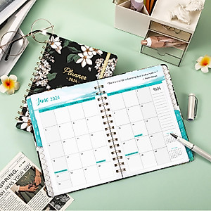 2023-2024 Planner – Jul.2023 - Jun.2024, 2023-2024 Academic Planner Weekly and Monthly, 6.4" x 8.5", Tabs, Back Pocket, Strong Twin - Wire Binding, Hardcover, Thick Paper, Inspirational Quotes, Notes