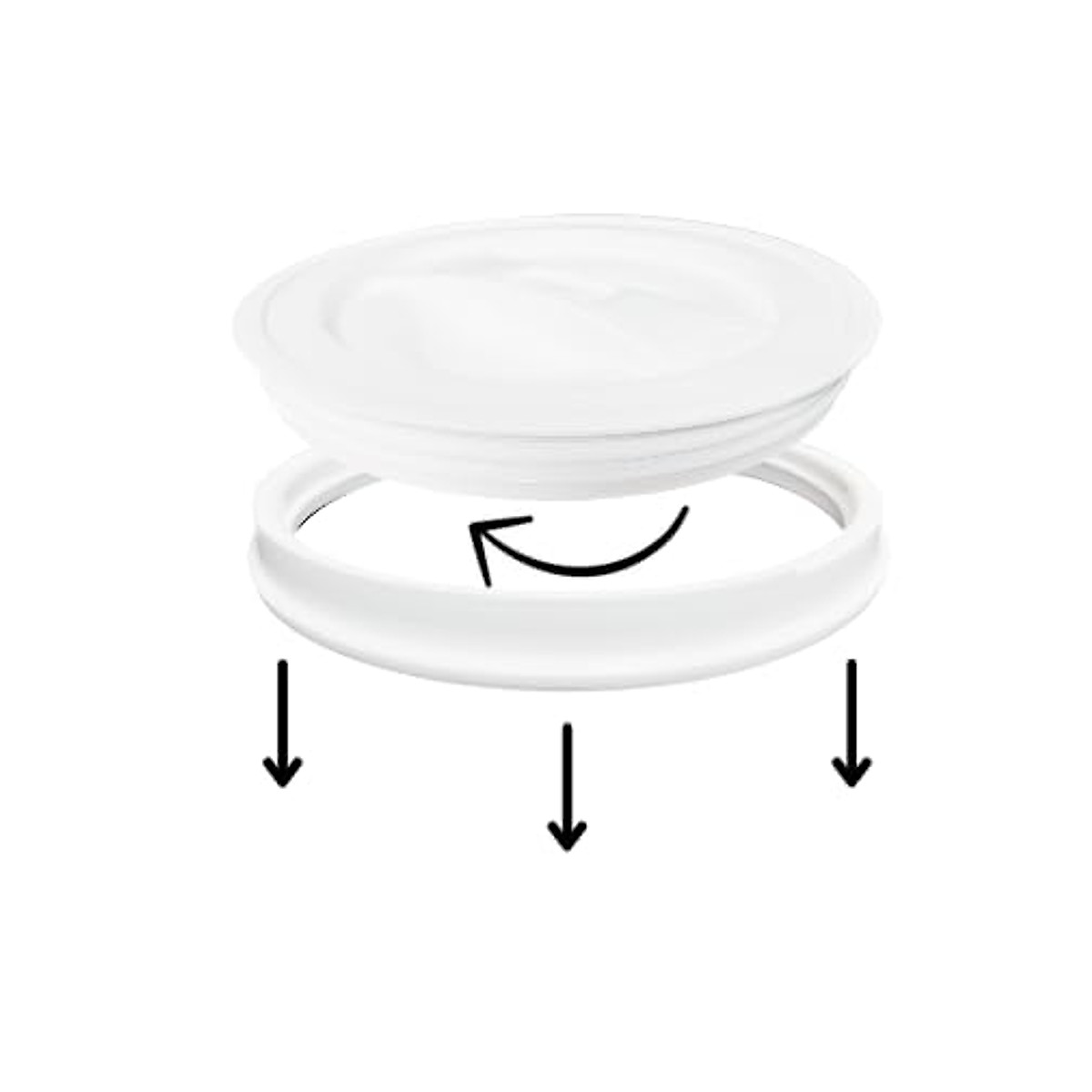 House Naturals 2 Gallon Blue Made in USA Food Grade BPA Free Bucket Pail with White Screw On Lid (Pack of 5) (with White lids)