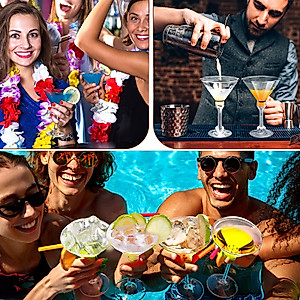 100 Pcs Plastic Martini Glasses 5 oz Disposable Cocktail Glasses Tall Mini Martini Plastic Cups Unbreakable Appetizer Dessert Cups for Margarita Wine Champagne Ice Cream Wedding Party Bar Event