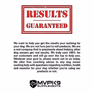 MVP K9 Formula Mass Weight Gainer for Dogs - Helps Promote Healthy Weight Gain, Size and Muscle in Dogs - Great for Skinny, Underweight, Picky Eaters. All Breed Formula, Made in USA (45 Servings)
