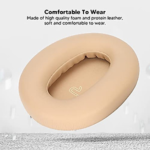 Headphone Ear Pads, for Edifier W860NB W830BT Bluetooth Headset Replacement, Foam and Soft Protein Leather Thickened Ear Cushion, Comfortable Sound Isolation(Brown)