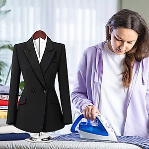 T Shirt Display stand for Vendors, Adjustable Tshirt Shoulder Stand, Portable Hanging wooden Clothes Rack, Flexible Hanger Rack for Clothing Dress Jacket Coat Retail, Height 18.5-31.5 Inch (1 Pcs)