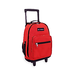 Everest Wheeled Backpack - Standard, Red, One Size,1045WH-RD/BK