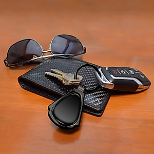 iPick Image for Ford Thunderbird Black Dome Dark Gunmetal Metal Teardrop Premium Key Chain Keychain, Official Licensed