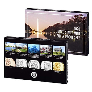 2020 S U.S. Mint 10 Coin Silver Proof Set - OGP box and COA Proof