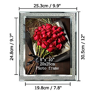 Calenzana 8x10 Picture Frame Sparkle Glass Photo Frames for Tabletop, 8 x 10 inch, 2 Pack