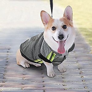 Black Zen Basalt Stones with Dew Green Bamboo on Dark Pet Winter Vest Coat with Hanging Holes, Windproof Fleece Extra Warm Dog Cat Jacket Sweater Clothes Apparel for Cold Weather S