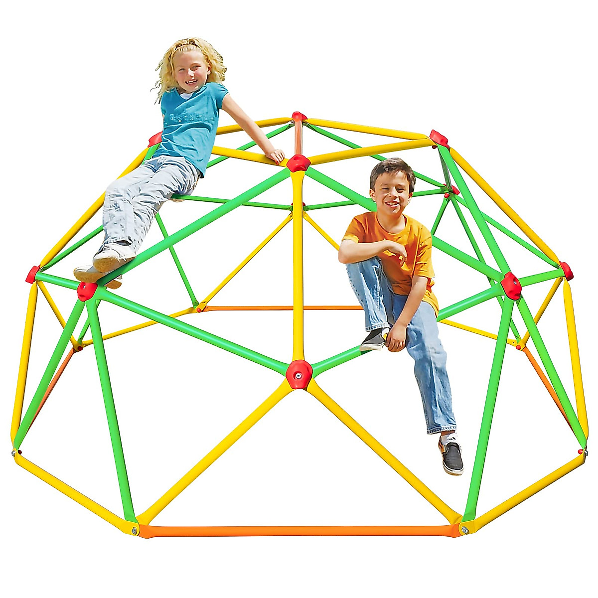 NAQIER 6FT Climbing Dome 2022 Upgraded Geometric Dome Climber for Kids Outdoor Jungle Gym Monkey Bars for Backyard Support 500LBS Indoor Climbing Toys for Toddlers 1-3