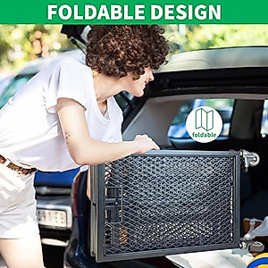 Foldable Utility Cart with Wheels, Rolling Storage Collapsible Shopping Carts Heavy Duty Grocery Cart on Wheels, Rolling Crate with Wheels for Teachers, Home, Shopping, Moving, Office Use
