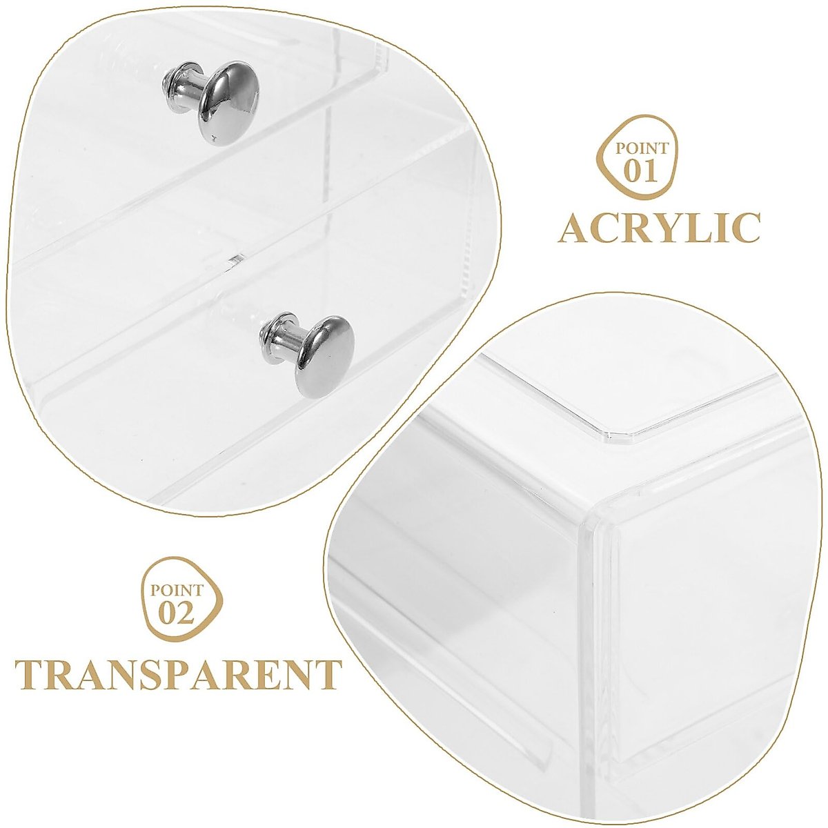Cabilock Drawer Storage Box Box make up drawer desktop drawers organizer desktop storage box with drawer cosmetic display case Acrylic Storage rack jewelry trash box drawers Facial mask
