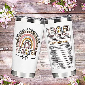 Teacher Gifts For Women - Teacher Appreciation Gifts From Students - Gifts for Teachers - Teacher Gifts For Birthday, Appreciation Week, Back To School - Teacher Valentine Gifts 20 Oz Teacher Tumbler