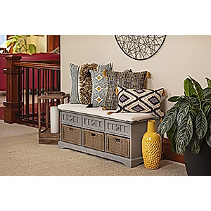 Pillow Perfect Indoor Hiawatha Gold 18 Inch Throw Pillow, 18 X 18 X 5