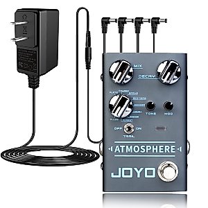 JOYO R-14 Atmosphere Reverb Pedal Bundle with DC 9V Pedal Power Supply (800mA -1A) AC Adapter