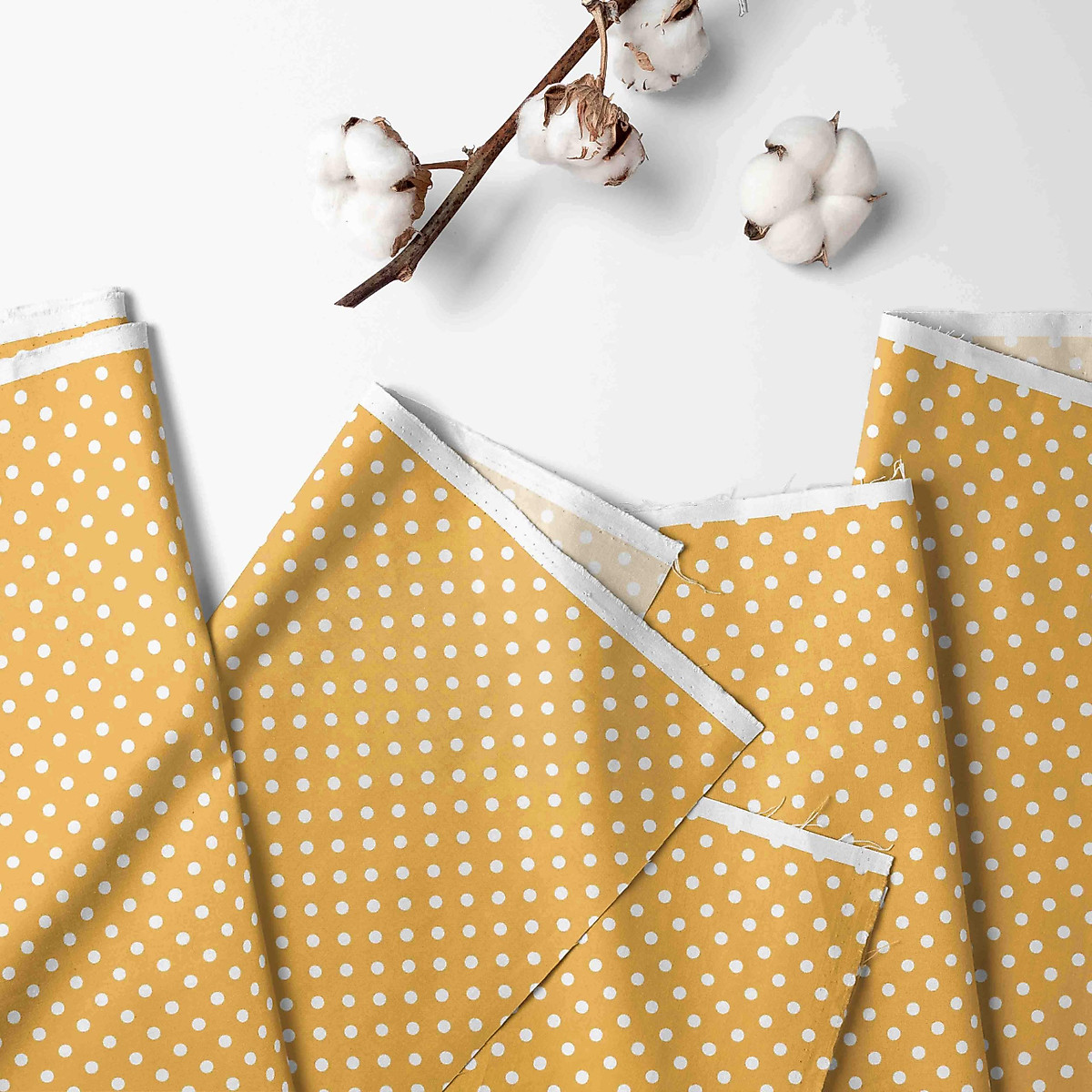 Bacati - Yellow Pin Dots Crib Fitted Sheet