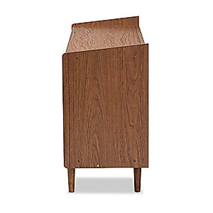 Baxton Studio Halden Sideboards and Servers, Walnut Brown/Grey