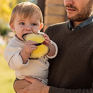 Oli & Carol Butterfly-Shaped Teething Toy - Natural Hevea Rubber Teething Toy | Aesthetic Baby Toys | Baby Teethers | Montessori Toys for Babies 0-6 Months | Infant Teether (Katia The Butterfly)