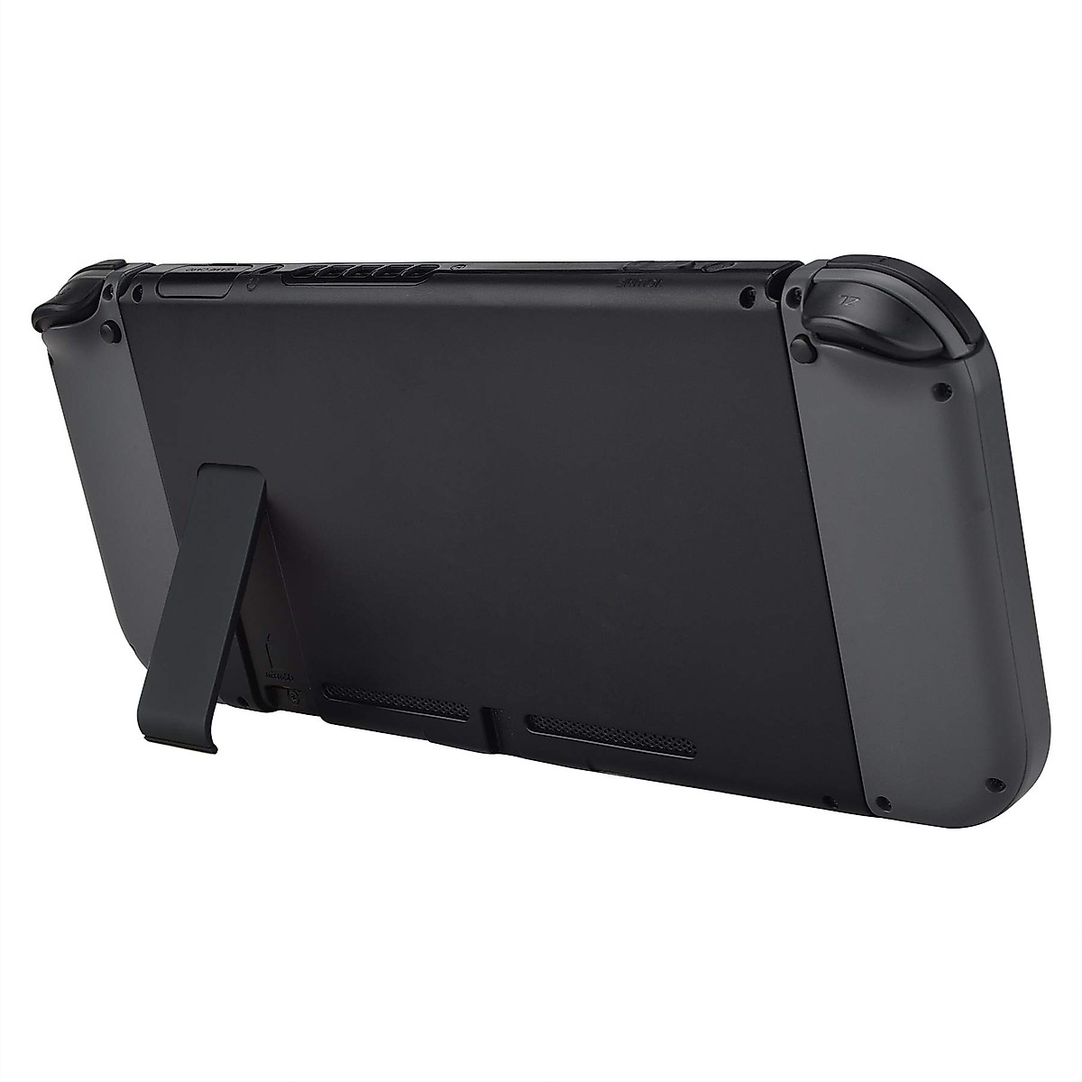 eXtremeRate 2 Set of Black Soft Touch Replacement Kickstand for Nintendo Switch Console, Back Bracket Holder Kick Stand for Nintendo Switch - Console NOT Included