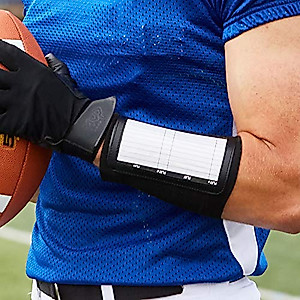 CHAMPRO Wristband Playbook; Single, Youth, Black, Model: AF49YB