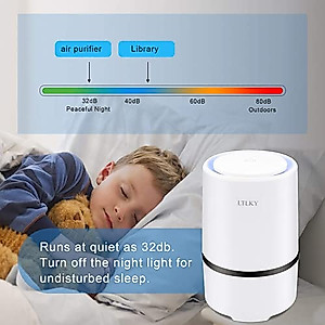 LTLKY Air Purifier for Bedroom,Small Air Cleaner for Desktop,USB Cord Power Version (2103)