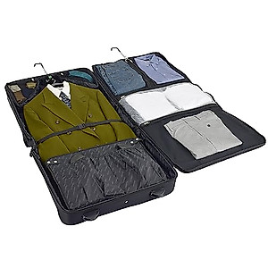 LONDON FOG Buckingham 44-Inch Wheeled Garment Bag, Black