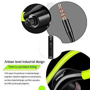 Docooler Wired in-Ear Waterproof Earphones Ear Hook Earbuds Stereo Super Bass Headphones Sport Headset with Mic Black