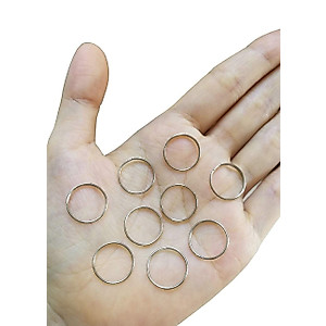 D DrNeeko 200Pcs Stainless Split Rings for Chandelier Crystals Garlands, Suncatchers, Crystal Bead Curtains, Crystal Strands, Necklaces, Keys, Earrings, Jewelry Making and Craft Project (14mm)