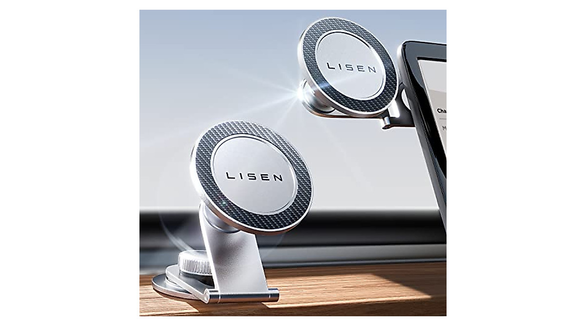 LISEN Tesla MagSafe Phone Mount - Strong Magnets & 360° Flexibility