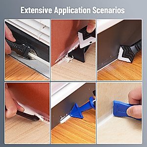 SEESII Silicone Caulking Tool 3-in-1, 13PCS Grout & Caulk Remover Tool, Caulking Tool Kit W/Rich Accessories, Caulking Finishing Tools for Bathroom,Kitchen,Floor,Window,Sink Joint Repairing