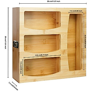 Ziplock Bag Organizer For Drawer - Storage Baggie Holder Ziploc Compatible Quart Sandwich, Gallon & Snack Variety Size Bags, 1.0 Count, Pack of 1