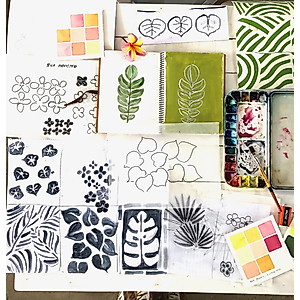 Handprinted Canvas Tote Bag, Reuseable Grocery Shopping Tote with Long Handles, Multipurpose, Sturdy 100% Cotton Canvas Shoulder Bag with Purple Fijian Tapa Print - Tabana Print, Purple