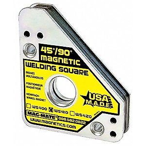 Magnetic Weld Square, 3-3/4x4-3/8in, 75lb