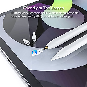 Replacement Tips for iPad Pen 1st Gen & 2nd Gen, High Sensitivity iPencil Nibs Compatible with Original Apple Pencil Tip iPad Pencil 1st/2nd Generation, Smooth Durable Tip Replacement White 2Pack