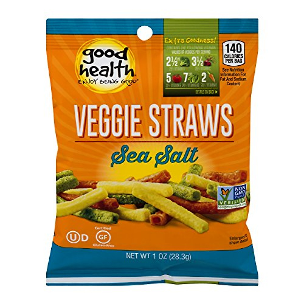 Good Health Veggie Straws, Sea Salt, Pack of 24