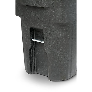 Toter 2-Wheel Trash Can with Lid - Blackstone, 96-Gallon, Model# ANA96-00BKS