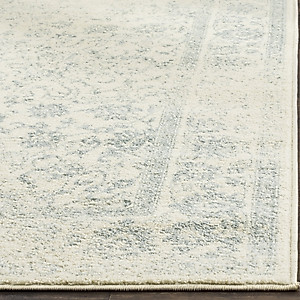 SAFAVIEH Adirondack Collection Area Rug - 9' x 12', Ivory & Slate, Oriental Distressed Design, Non-Shedding & Easy Care, Ideal for High Traffic Areas in Living Room, Bedroom (ADR109S)