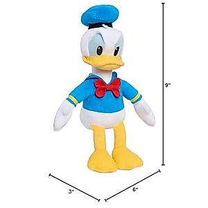 Disney Junior Mickey Mouse Small Plushie Donald Duck Stuffed Animal, Kids Toys for Ages 2 Up by Just Play