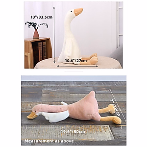 XZJMY 19.7" Goose Stuffed Animal,Cute Duck Plush Stuff Toy Gift for Kids and Friends (Small, White)