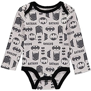Batman Baby Boys 3 Piece Set Includes Bodysuit, Pants and a Zip-up Vest -0-3 months