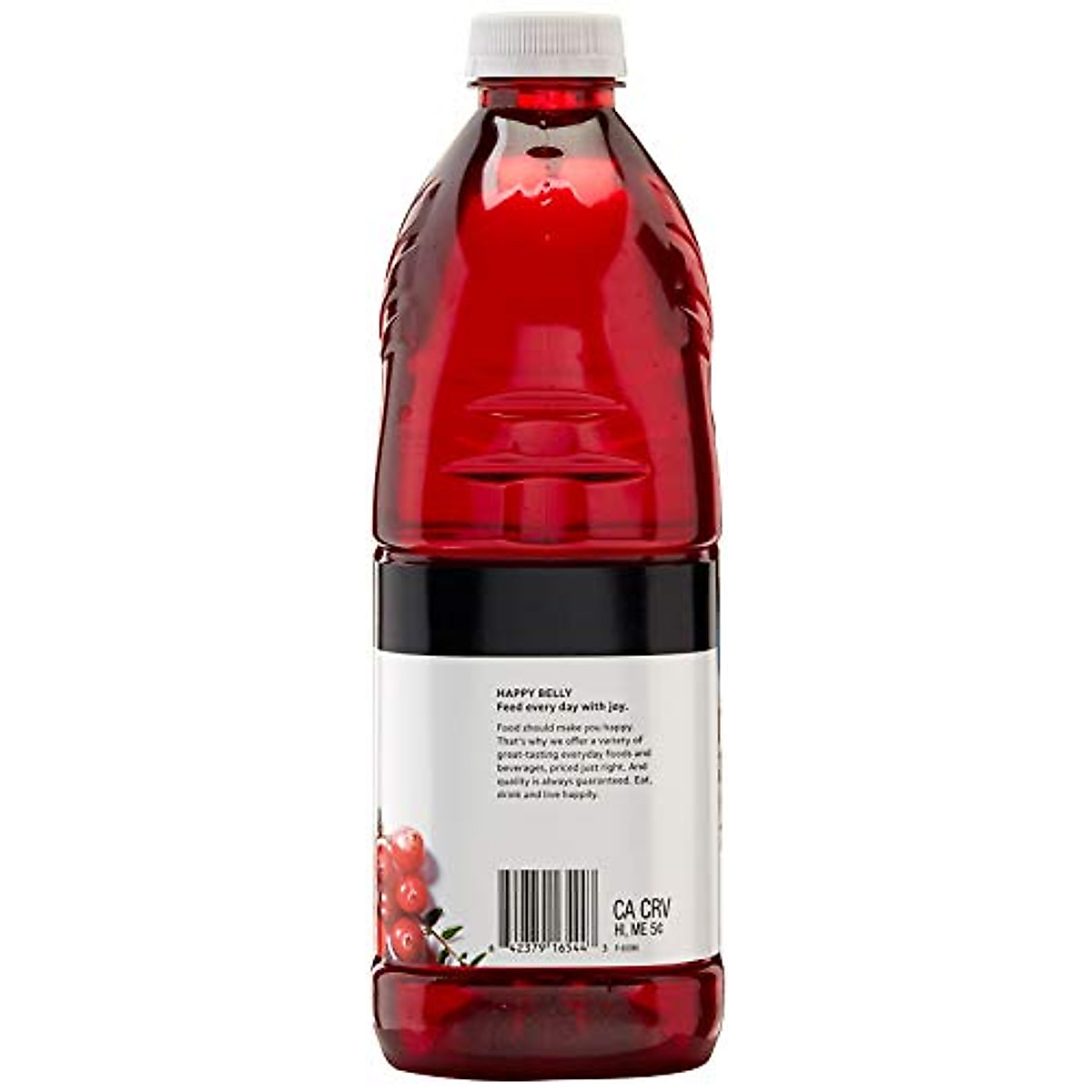 Amazon Brand - Happy Belly Juice Cocktail, Cranberry, Plastic Bottle, 64 fl oz (Pack of 1)